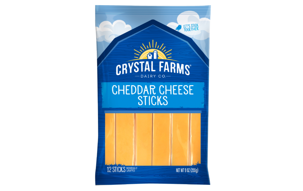 Cheddar Stick Cheese | Crystal Farms