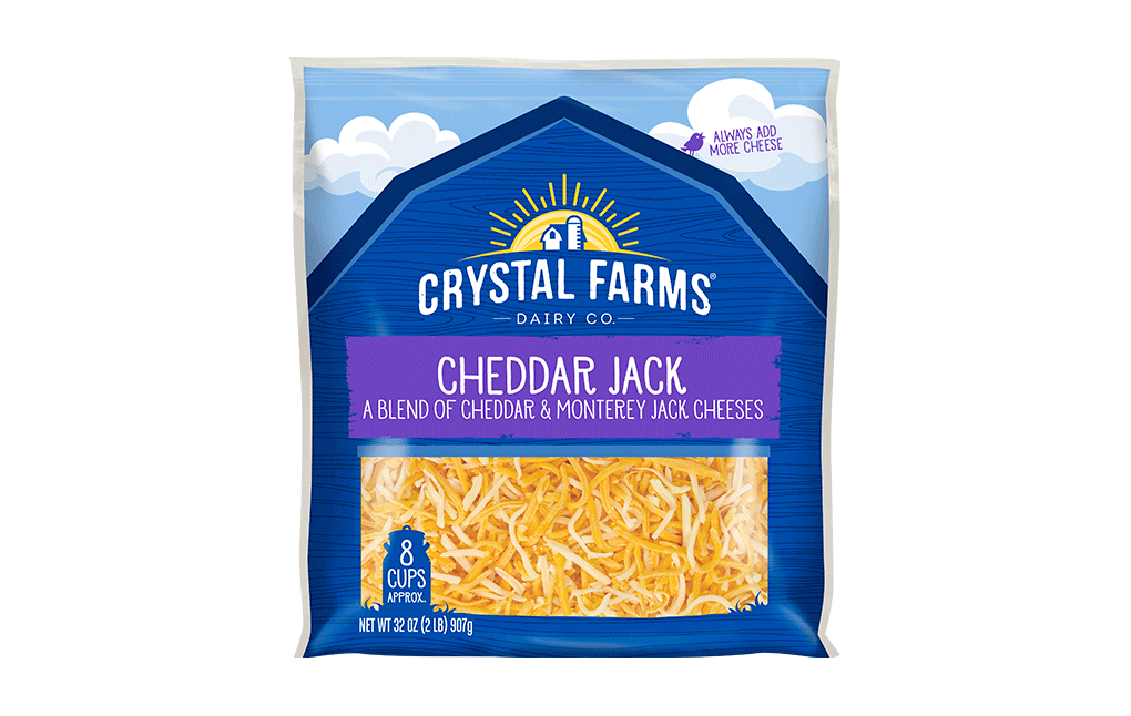 Cheddar Jack Shredded Cheese | Crystal Farms