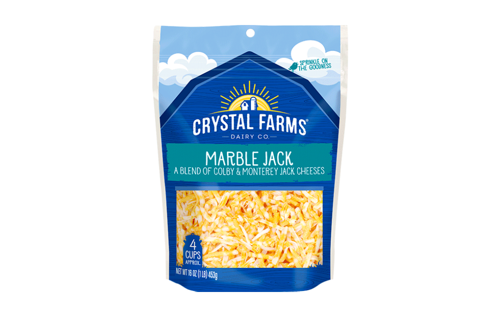Marble Jack Shredded Cheese | Crystal Farms