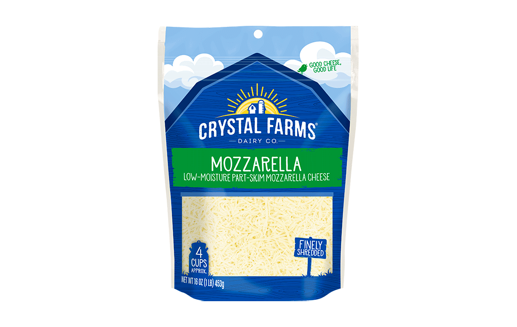 Mozzarella Finely Shredded Cheese | Crystal Farms Mozzarella Finely Shredded Cheese | Crystal Farms