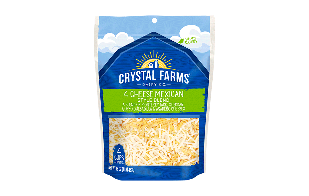 Cheddar Finely Shredded Cheese | Crystal Farms Cheddar Finely Shredded Cheese | Crystal Farms