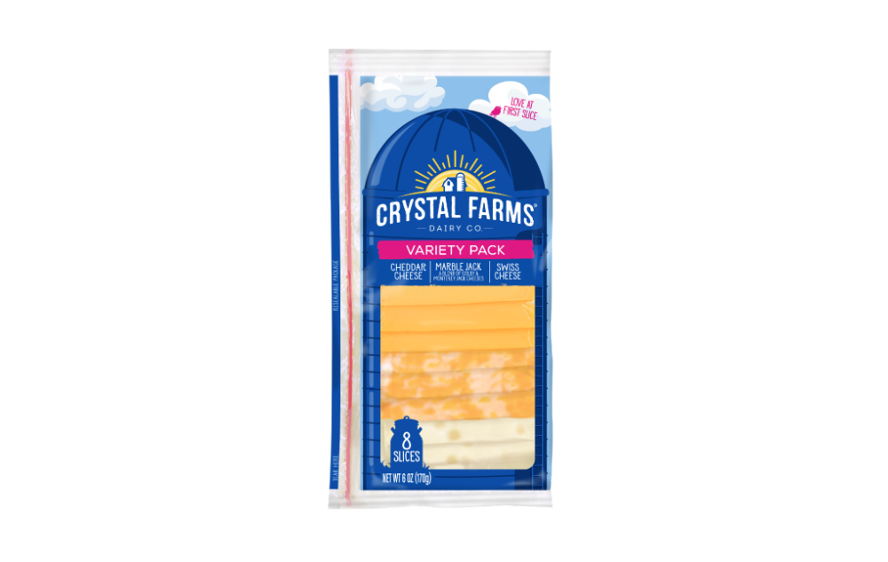Variety Pack Natural Sliced Cheese | Crystal Farms