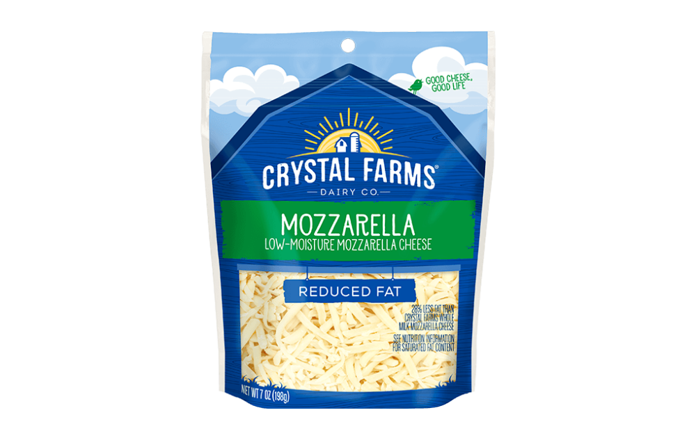 Reduced Fat Mozzarella Shredded Cheese | Crystal Farms