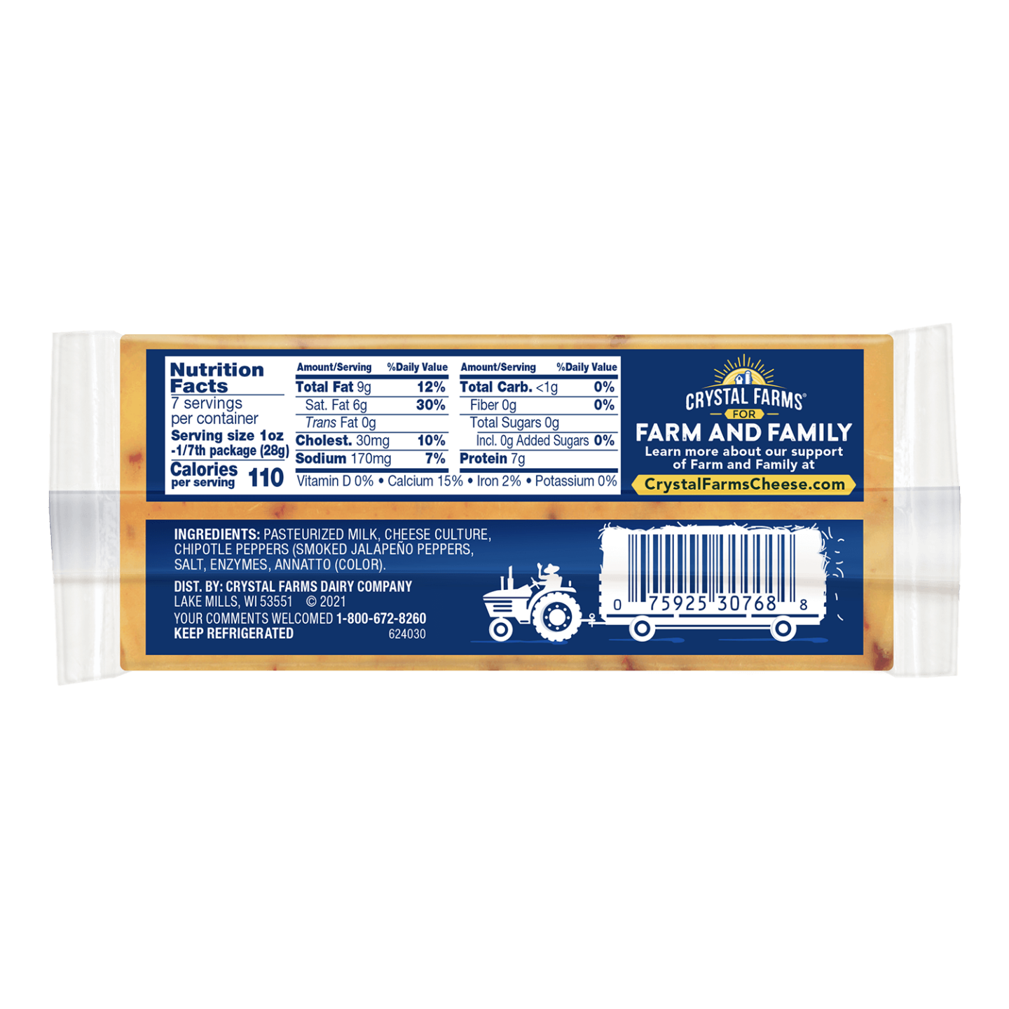 Chipotle Cheddar Cheese | Crystal Farms