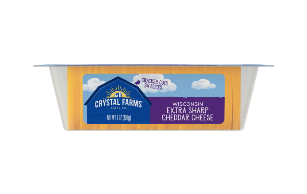Extra Sharp Cheddar Cracker Cut Cheese | Crystal Farms