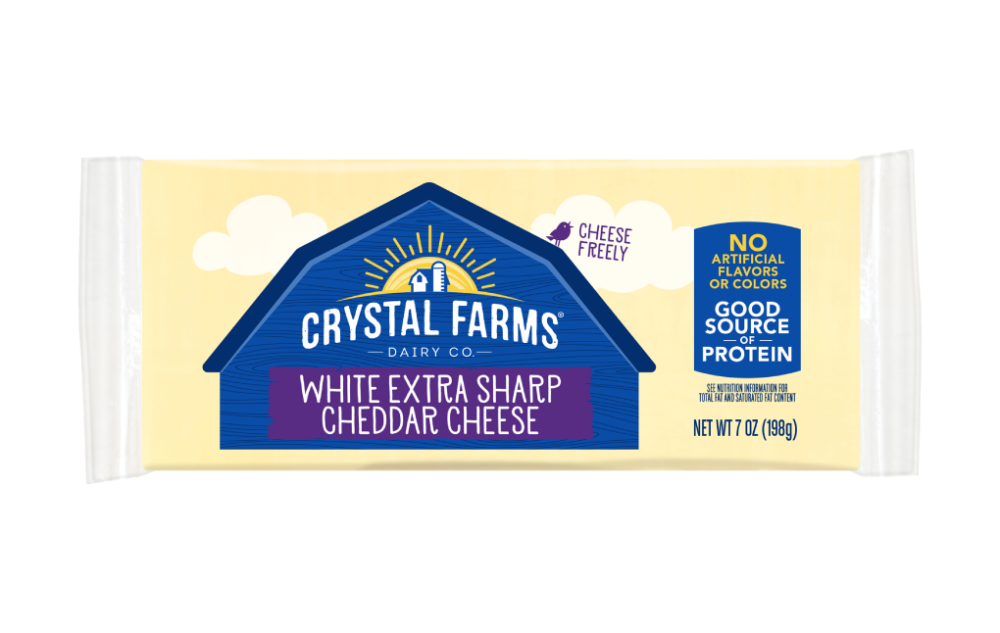 White Extra Sharp Cheddar Cheese | Crystal Farms