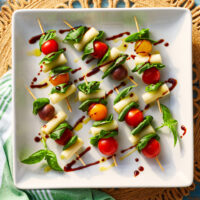 Summertime Caprese Skewers Recipe By Crystal Farms
