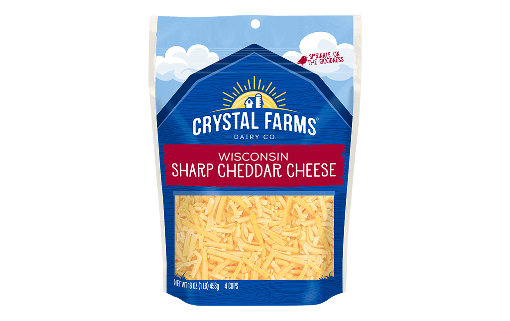 Cheddar Finely Shredded Cheese | Crystal Farms