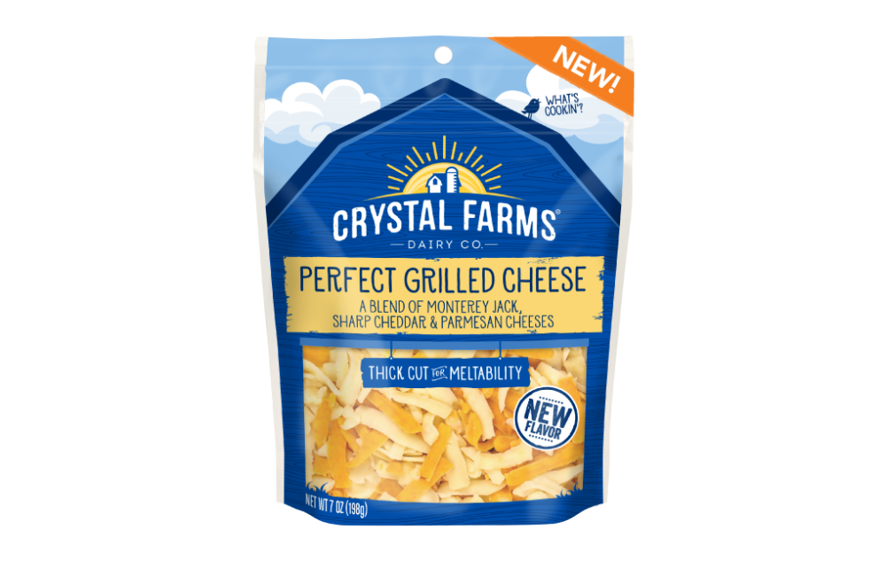 Thick Cut Shredded Perfect Grilled Cheese | Crystal Farms